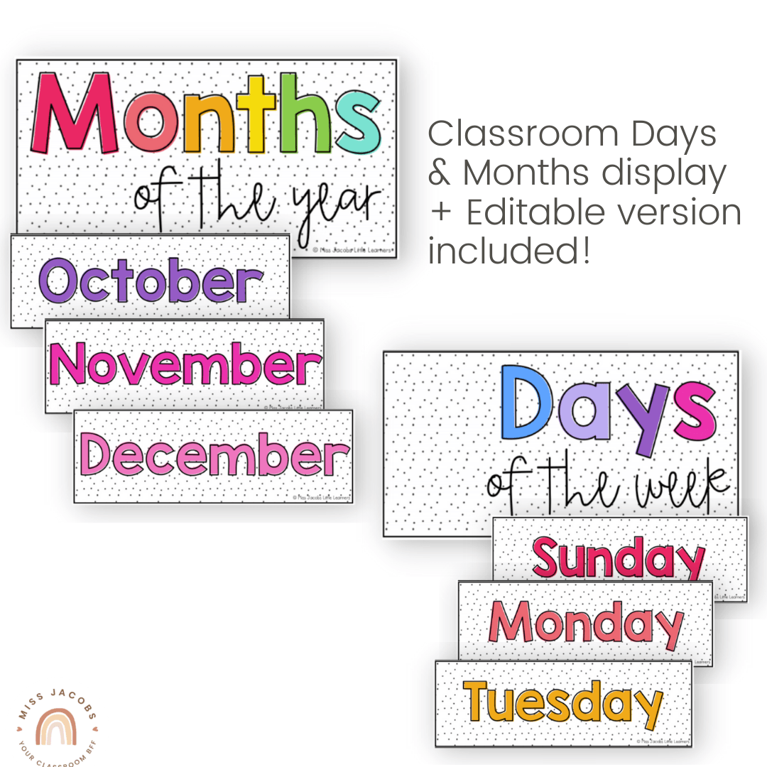 Spotty Bright Classroom Decor – Page 4 – Miss Jacobs Little Learners