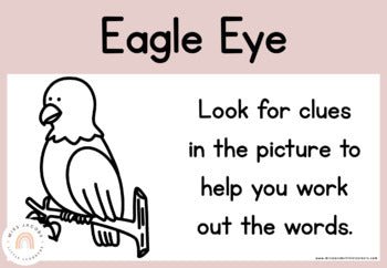 Decoding Reading Strategies Posters - Rainbow Calm Colors