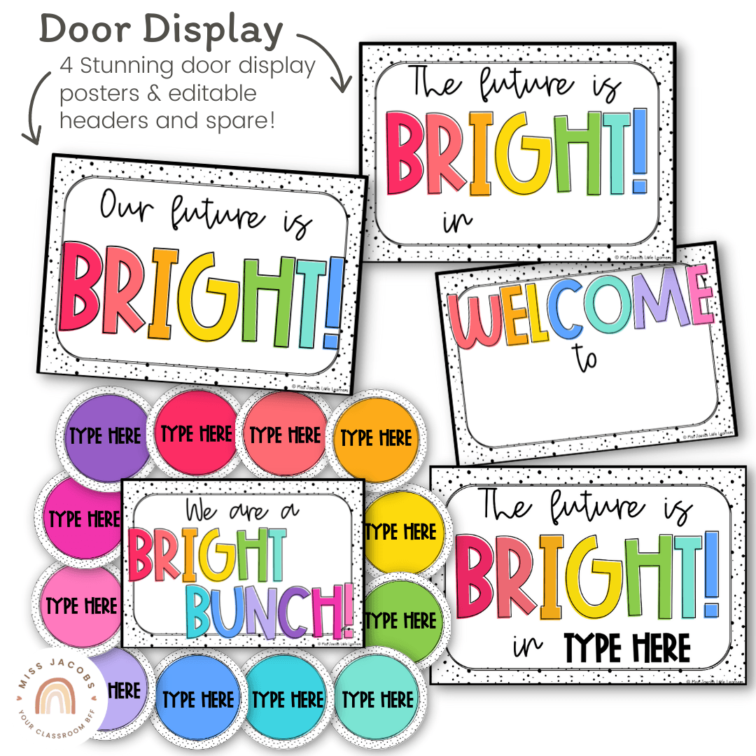 Door Display - Spotty Bright Theme - Miss Jacobs