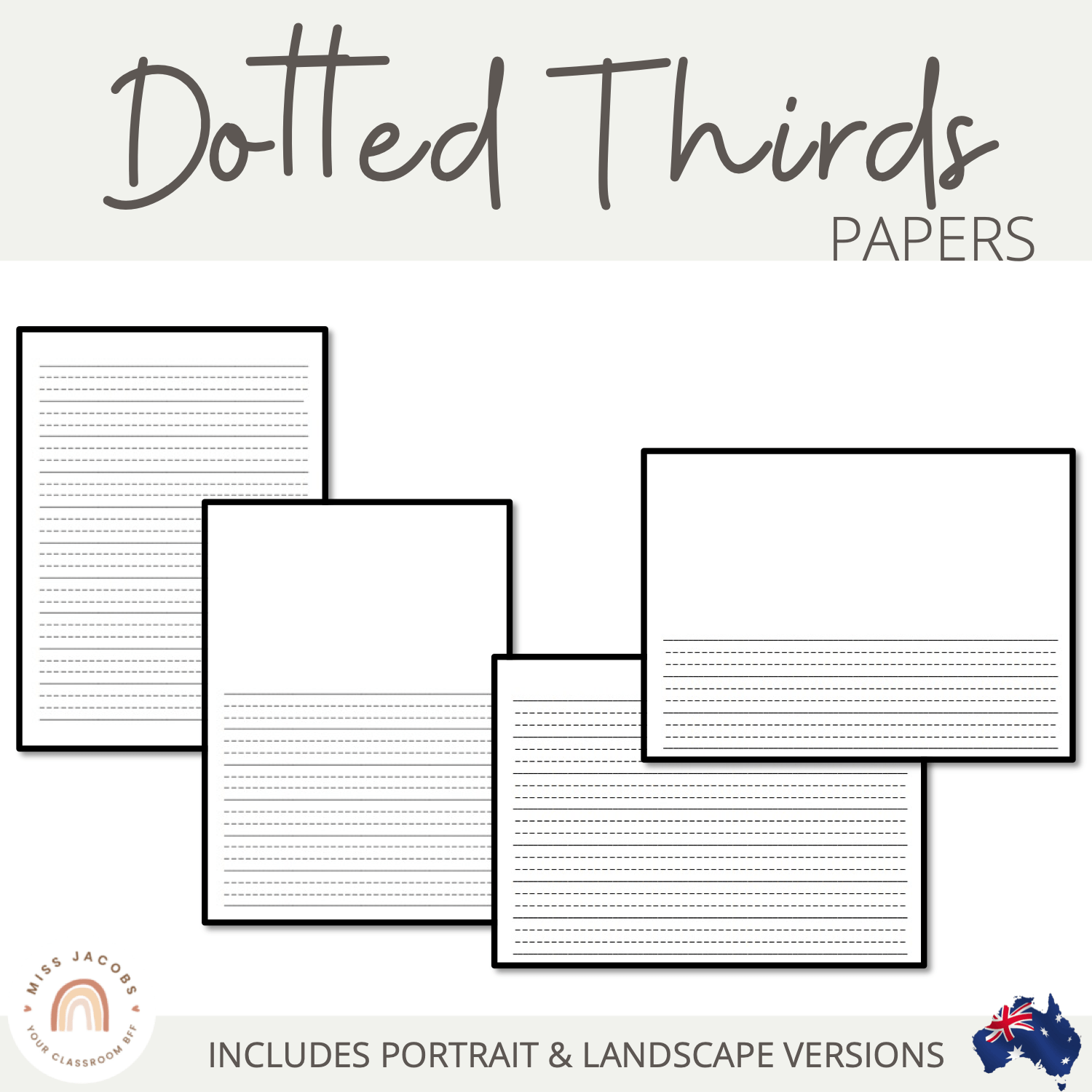 Dotted Thirds Papers: Portrait & Landscape