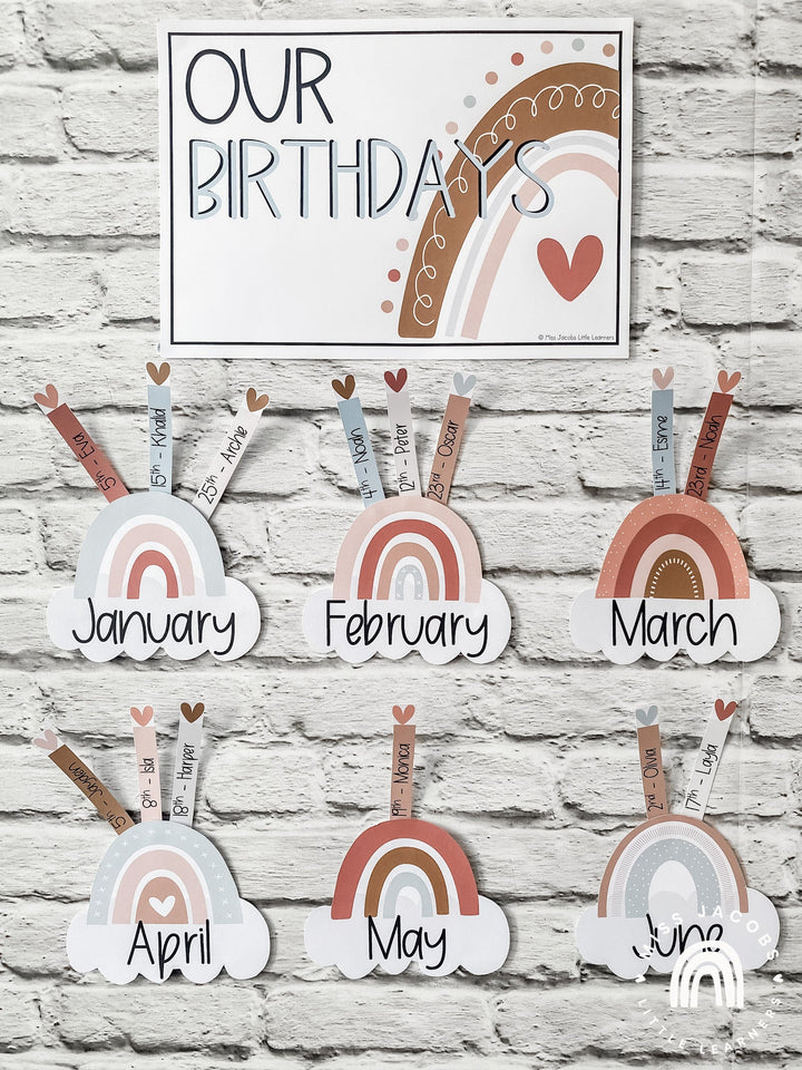 Earthy Rainbow Classroom Decor Collection – Miss Jacobs Little Learners