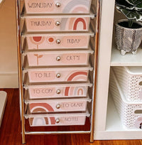 Earthy Rainbow Trolley Labels | Editable