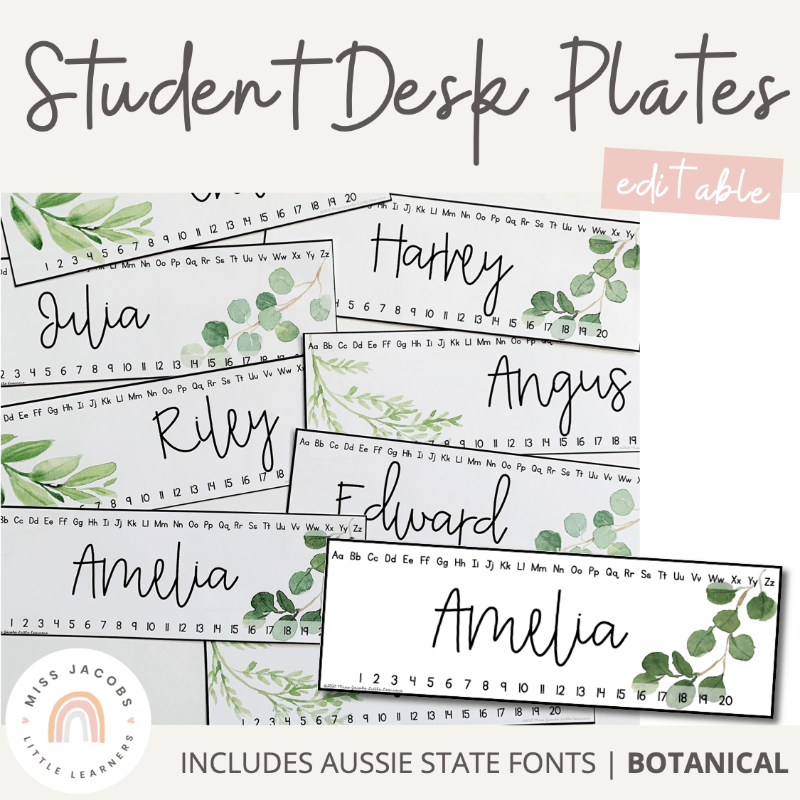 Student Name Tags - Miss Jacobs Little Learners