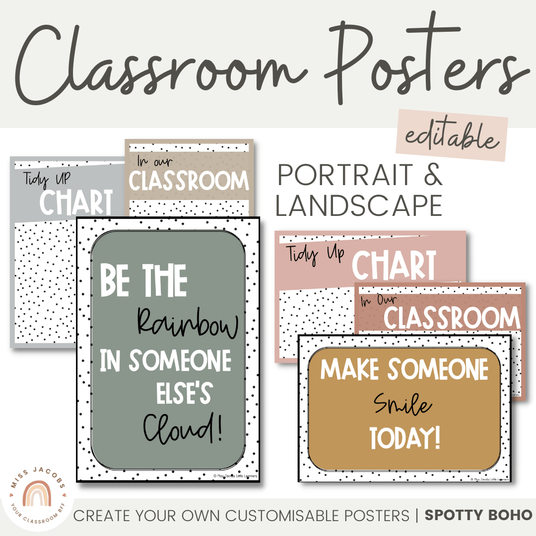 Editable Classroom Posters - Miss Jacobs Little Learners