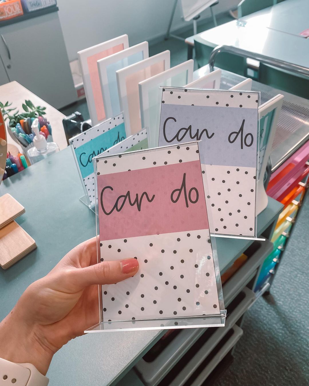 Editable Classroom Posters Templates - Spotty Pastel Theme - MJLL