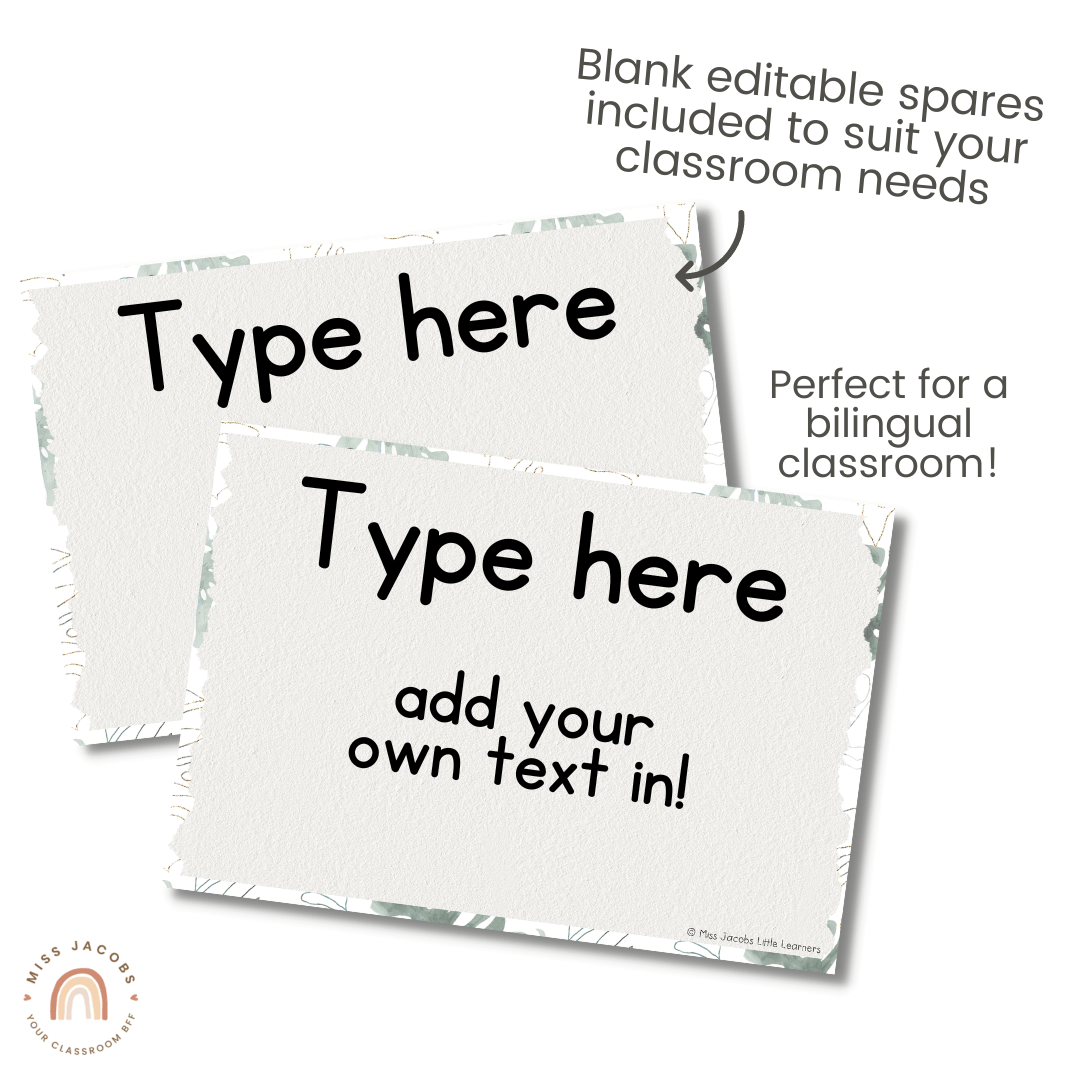 English Posters Bundle | Reading and Writing Strategies | Modern Jungl ...