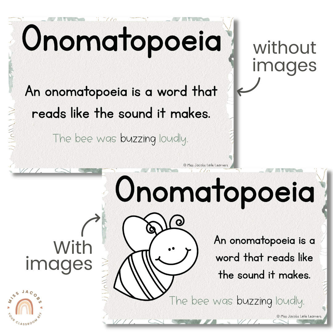 Figurative Language Posters - Modern Jungle Decor