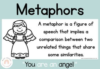 Figurative Language Posters | MODERN RAINBOW Color Palette | Calm Colo