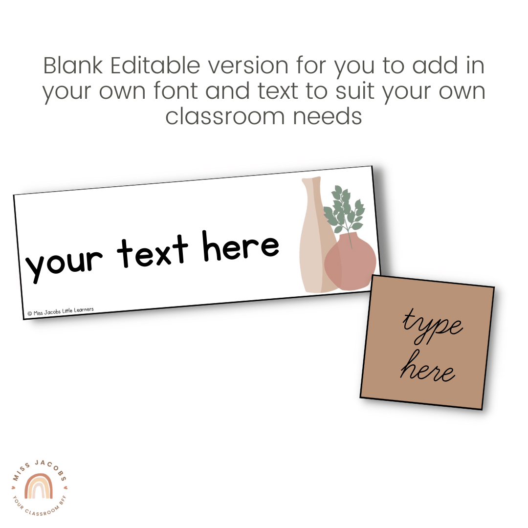 FLIP CALENDAR | BOHO VIBES CLASSROOM DECOR | DESERT NEUTRALS THEME | E