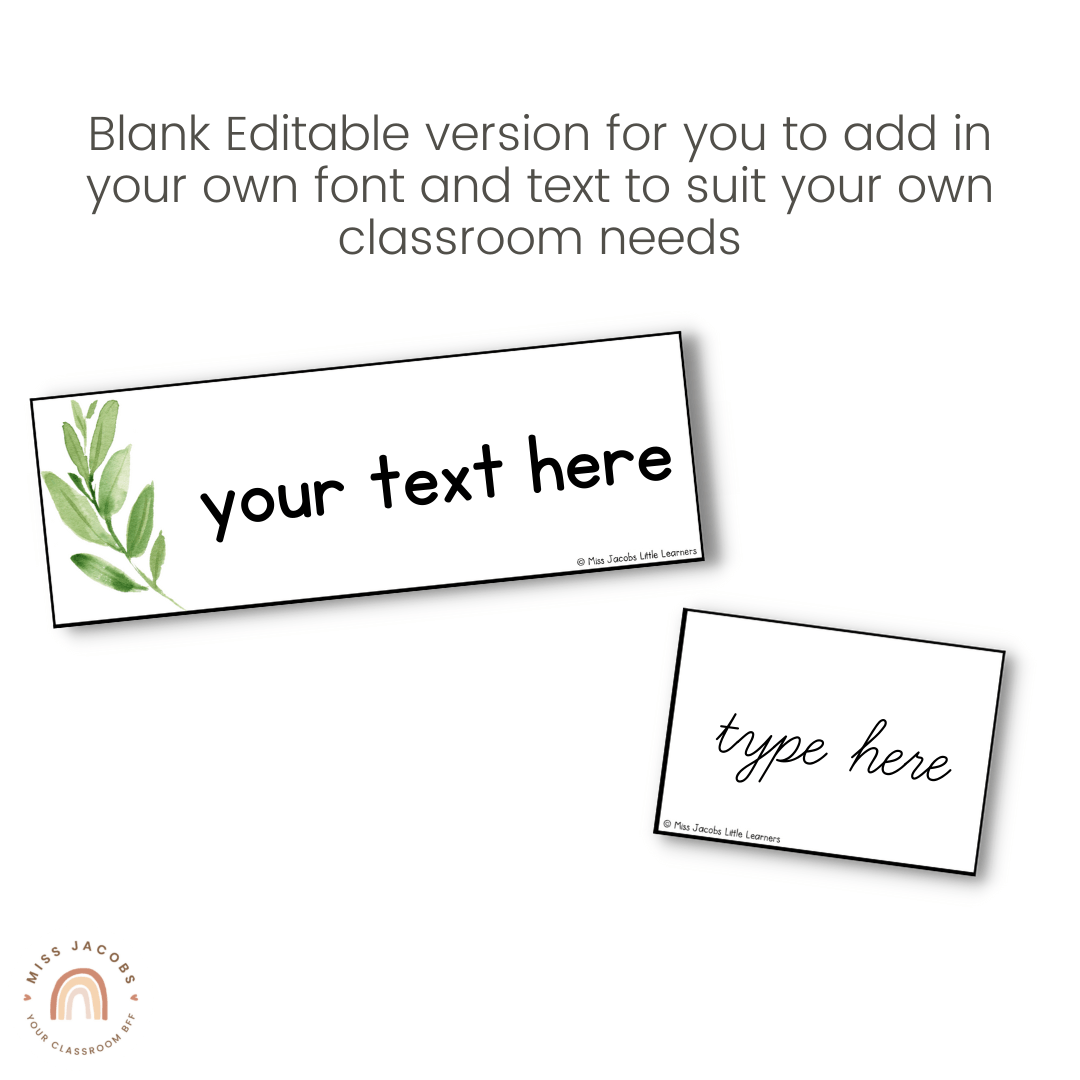 Flip Calendar - Botanical Classroom Decor