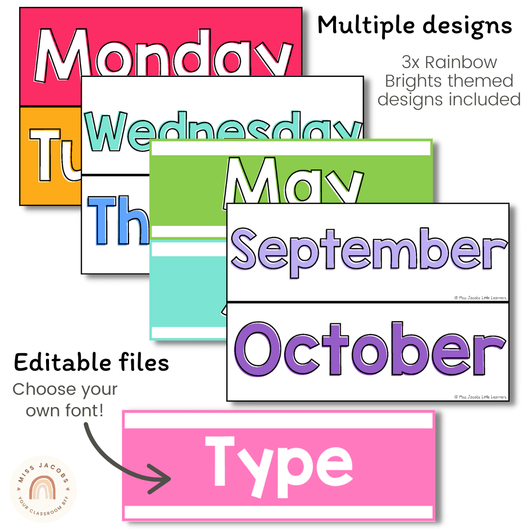 Flip Calendar | BRIGHTS | Classroom Decor