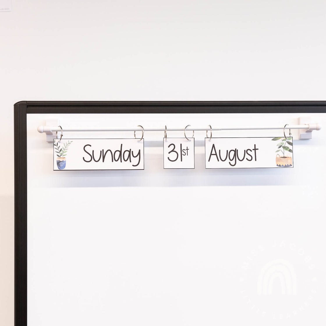 Flip Calendar - Boho Plants Classroom Decor