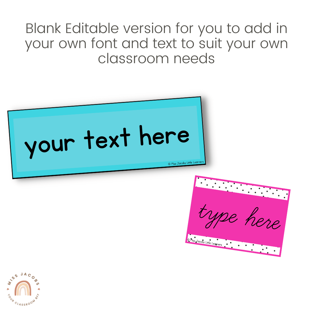 Flip Calendar - Spotty Bright Theme - Miss Jacobs