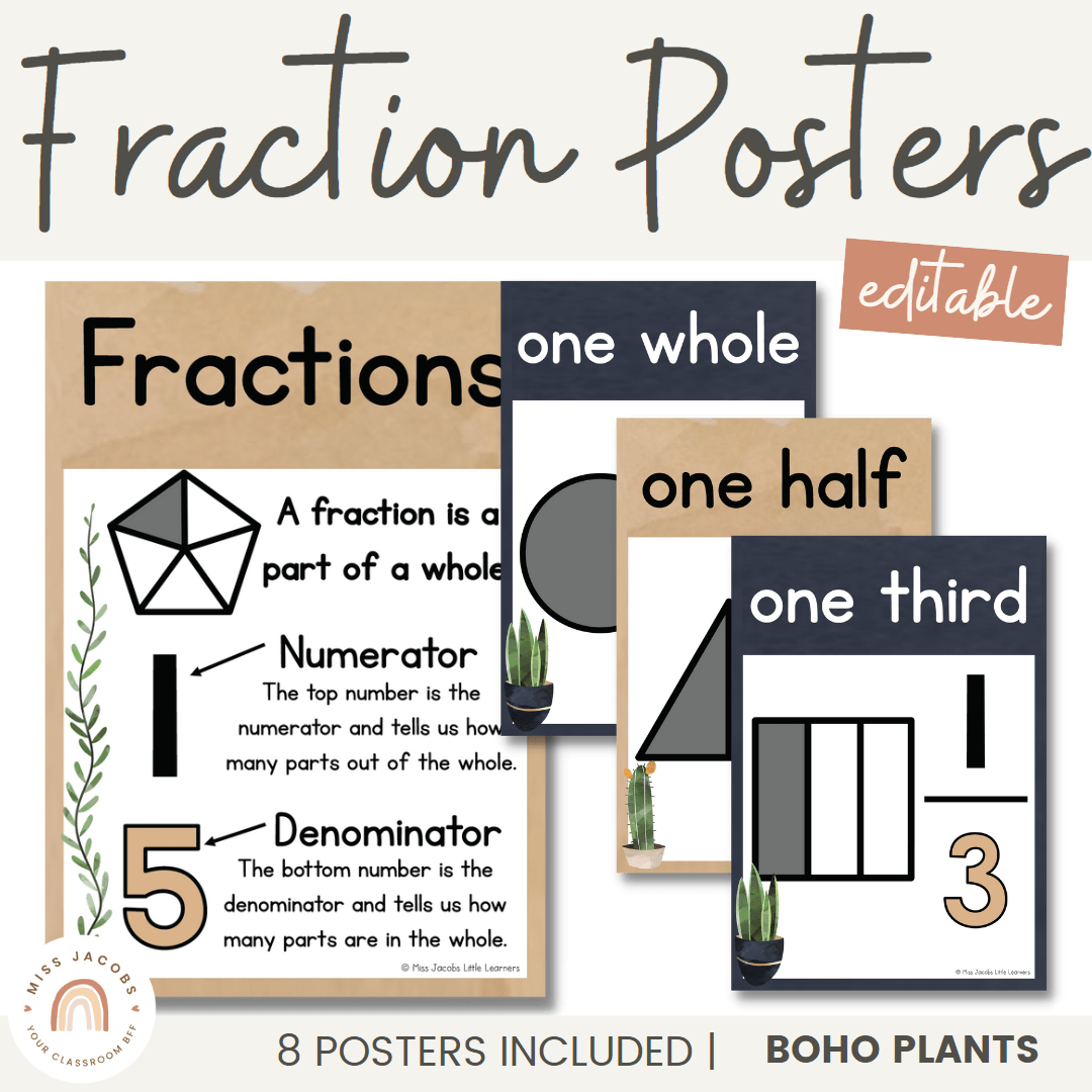 Fraction Posters | Rustic BOHO PLANTS decor - Default Title - Miss ...