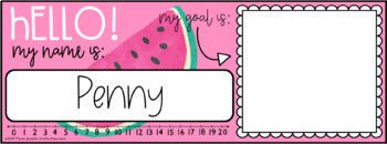 Goals Desk Mat | Tropical Theme | Editable