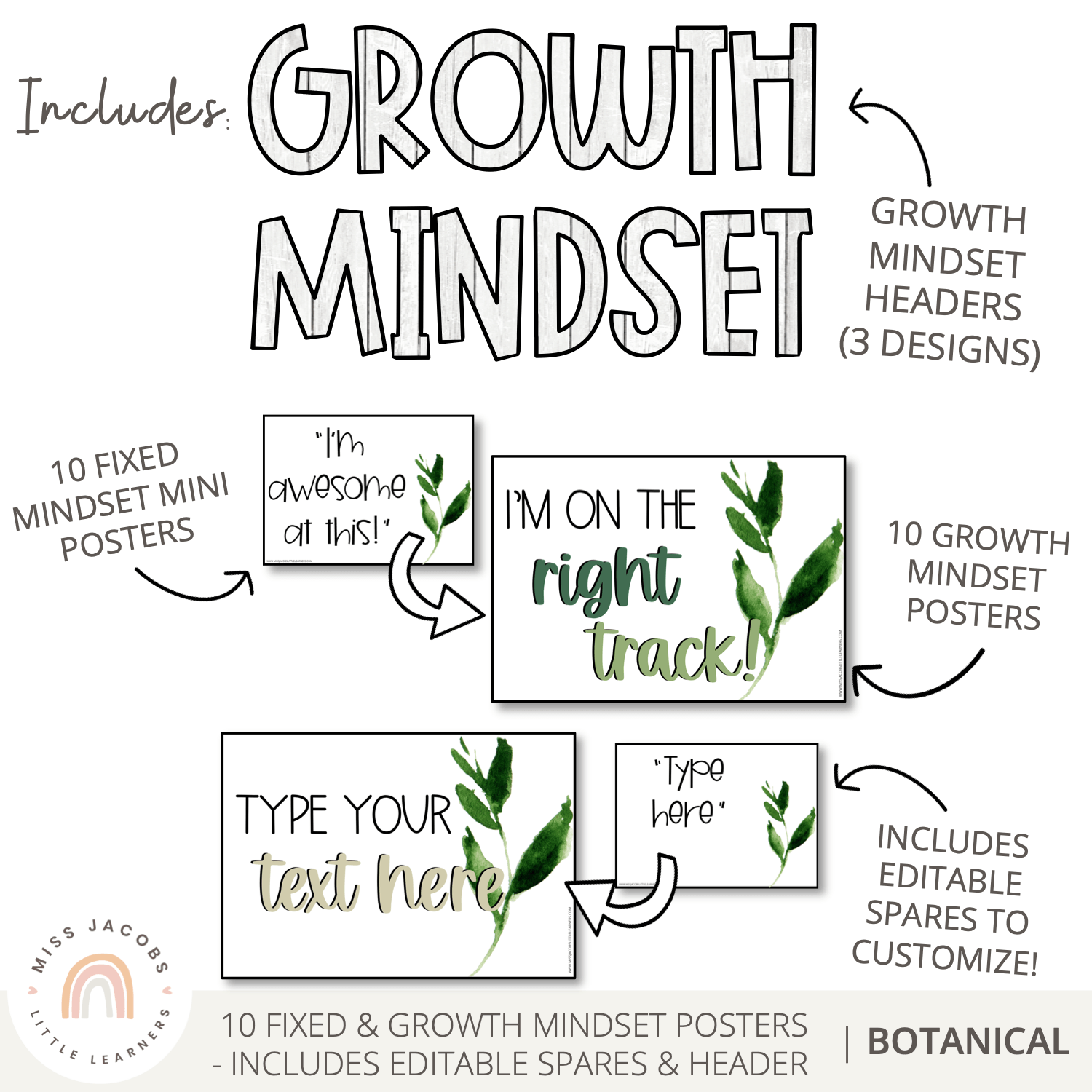 Growth Mindset Posters - Miss Jacobs Little Learners - Miss Jacobs ...