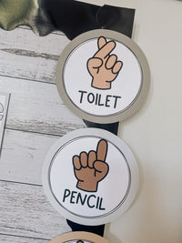 Hand Signals Posters - Australiana Classroom Decor