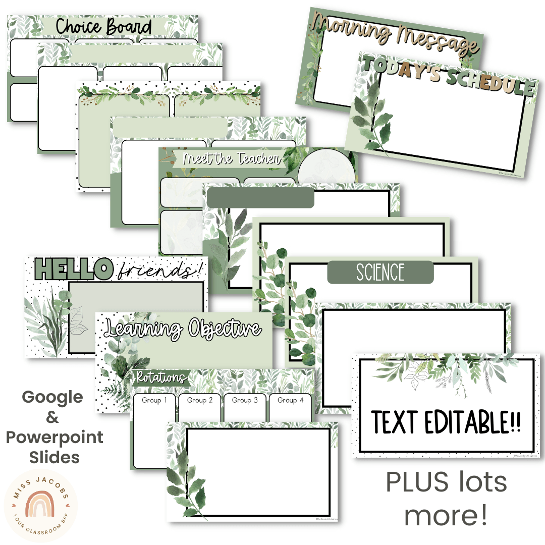 Google Slides and PowerPoint Templates - Botanical Theme - Default Title