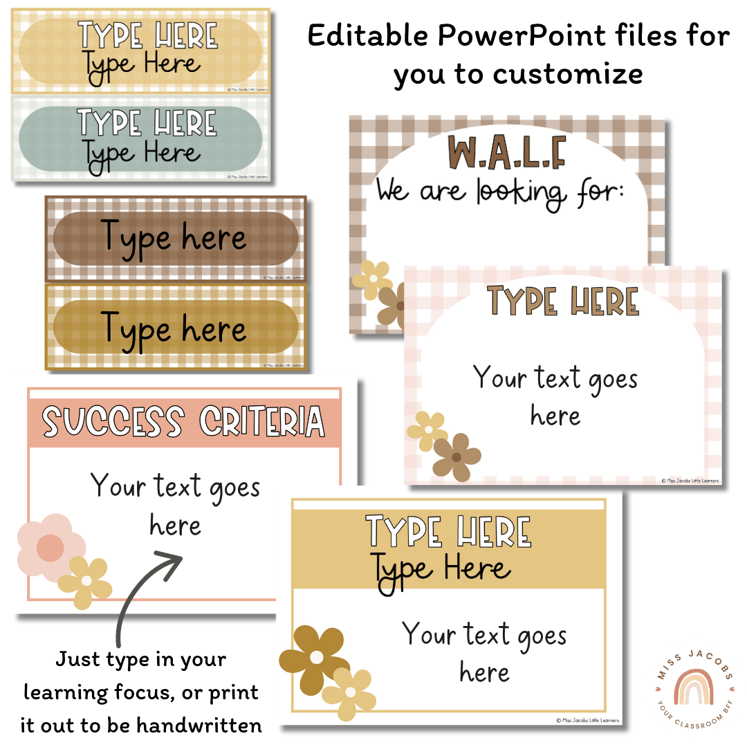 Learning Intentions & Success Criteria Posters | WALT and WALF | Daisy ...