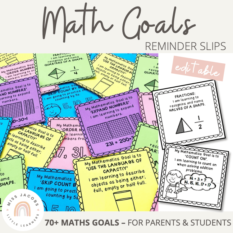 Student Student Goal Setting Template - Miss Jacobs Little Learners