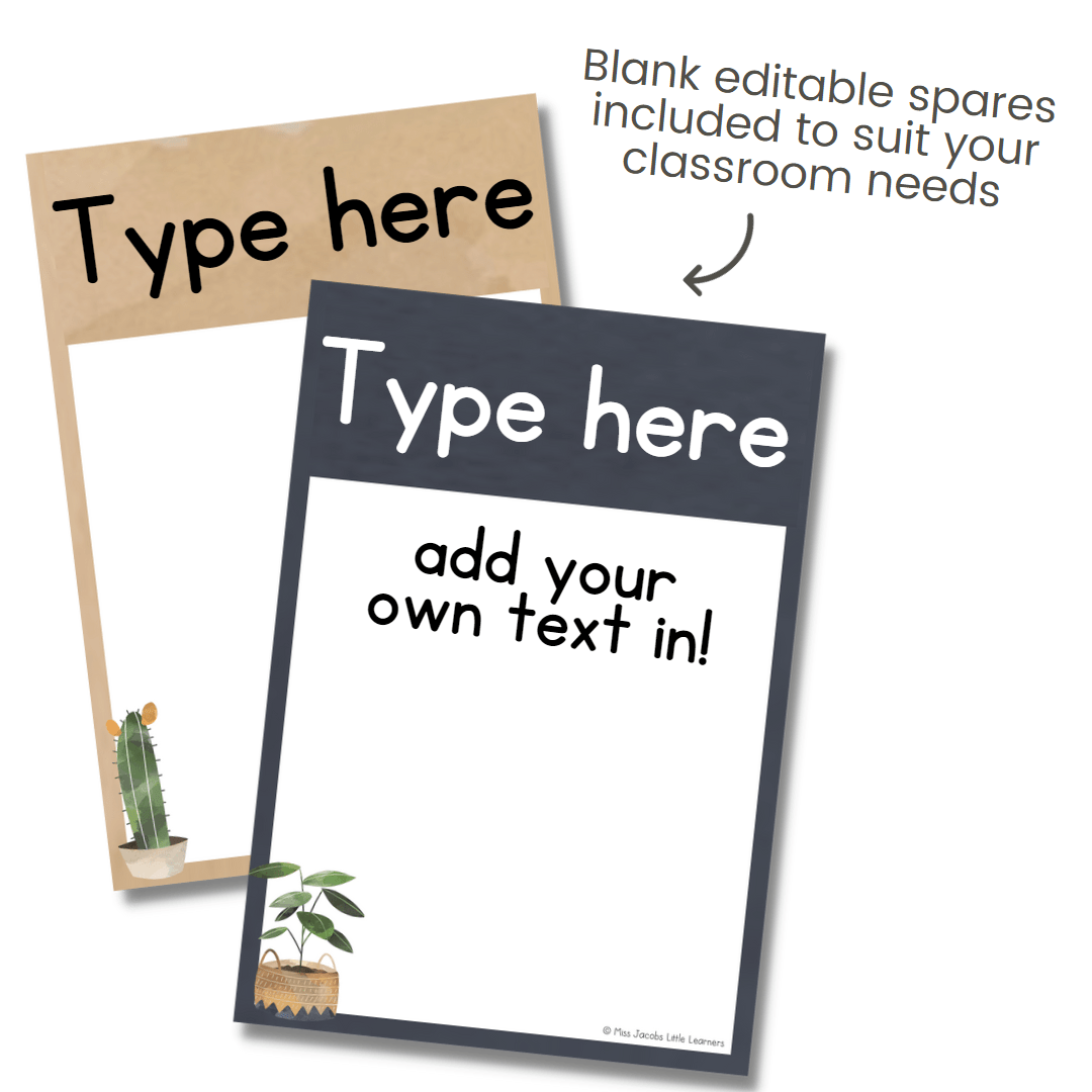 Math Operations Posters | Rustic BOHO PLANTS decor - Miss Jacobs Little ...