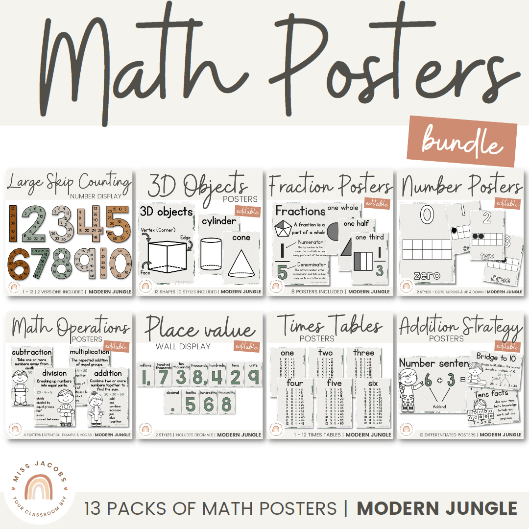 Modern Jungle Classroom Theme Decor and Resources - Miss Jacobs Little ...