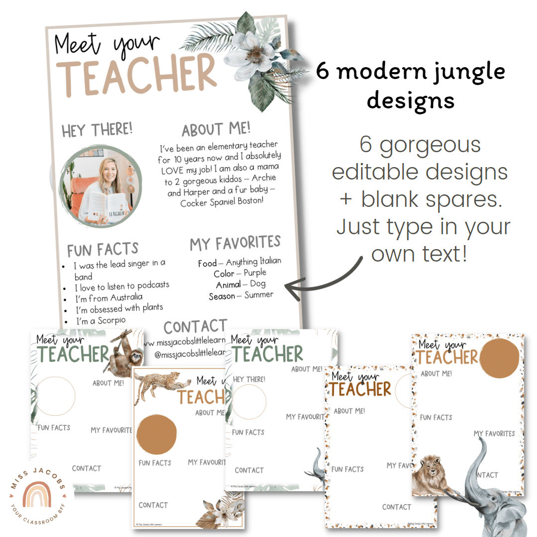 Meet the Teacher Template - Miss Jacobs Little Learners