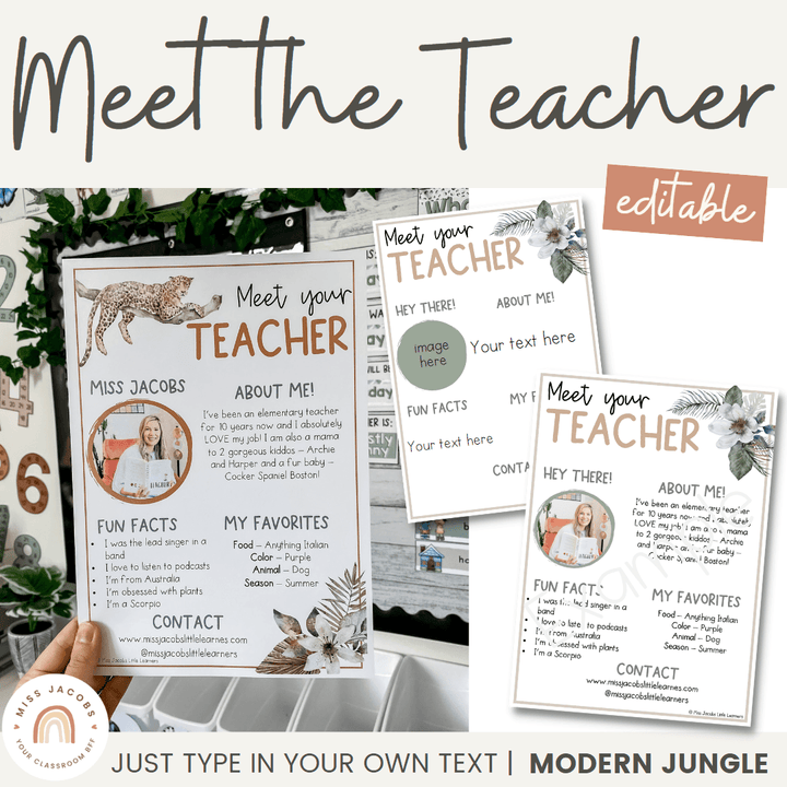 Meet the Teacher Template - Miss Jacobs Little Learners