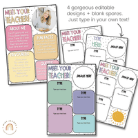 Meet the Teacher Templates - Spotty Pastel Theme - Miss Jacobs ...
