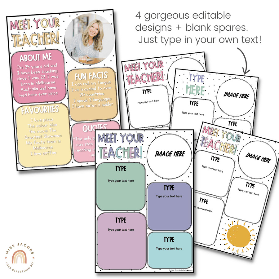 Meet the Teacher Template - Miss Jacobs Little Learners Page 2 - Miss ...
