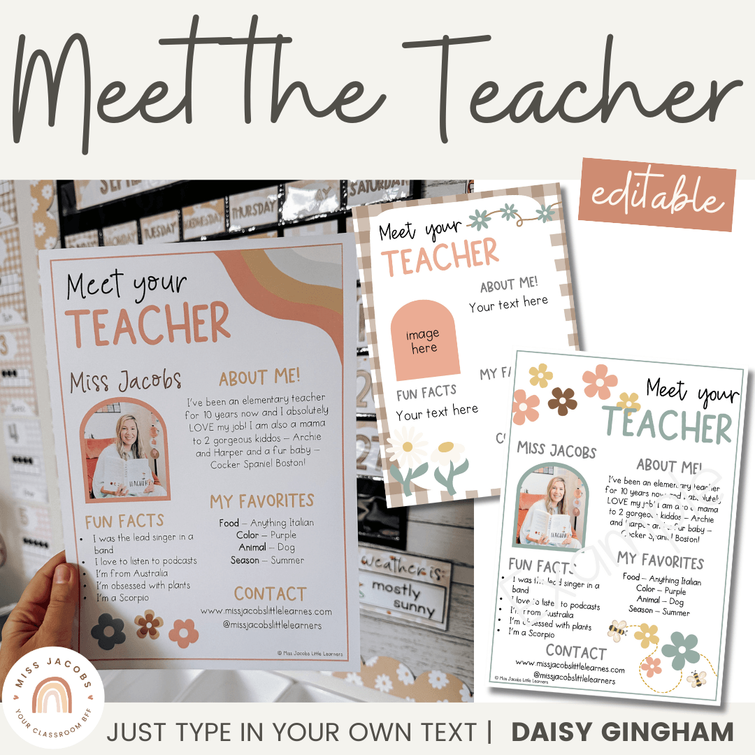 Meet the Teacher Template - Miss Jacobs Little Learners - Miss Jacobs ...
