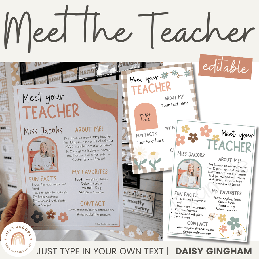 Meet the Teacher Template - Miss Jacobs Little Learners - Miss Jacobs ...
