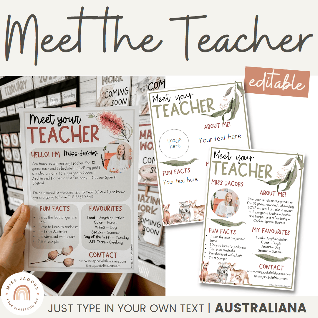 Meet the Teacher Template - Miss Jacobs Little Learners