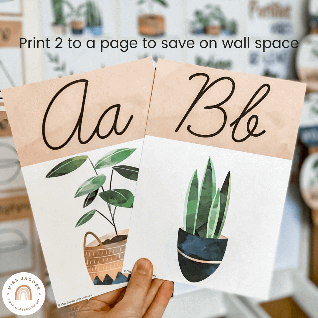Alphabet Posters - Boho Plants