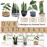 Birthday Display - Boho Plants Bulletin Board Classroom Decor – Miss ...
