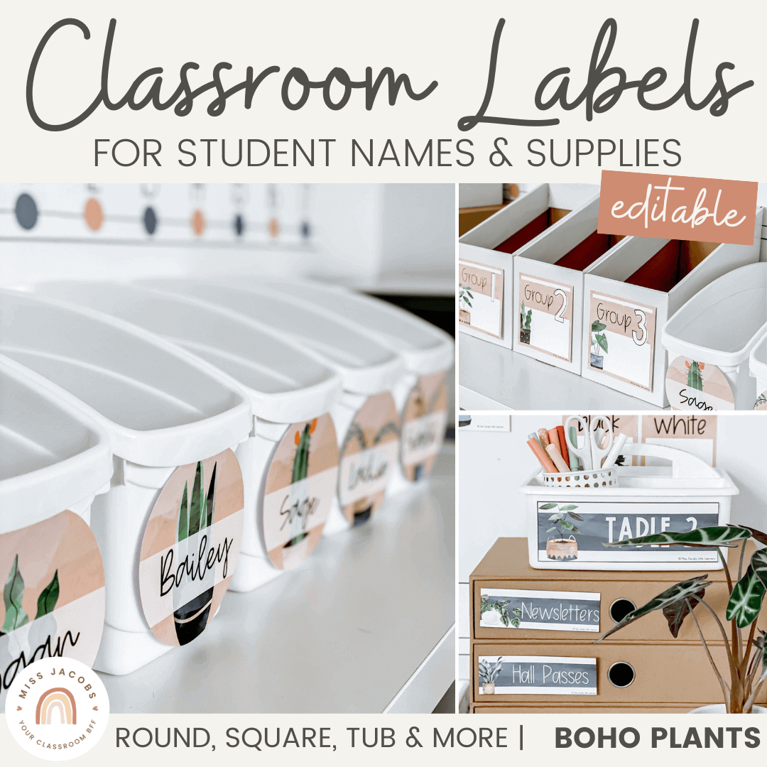 Boho Plants Classroom Collection - Miss Jacobs Little Learners - Miss ...