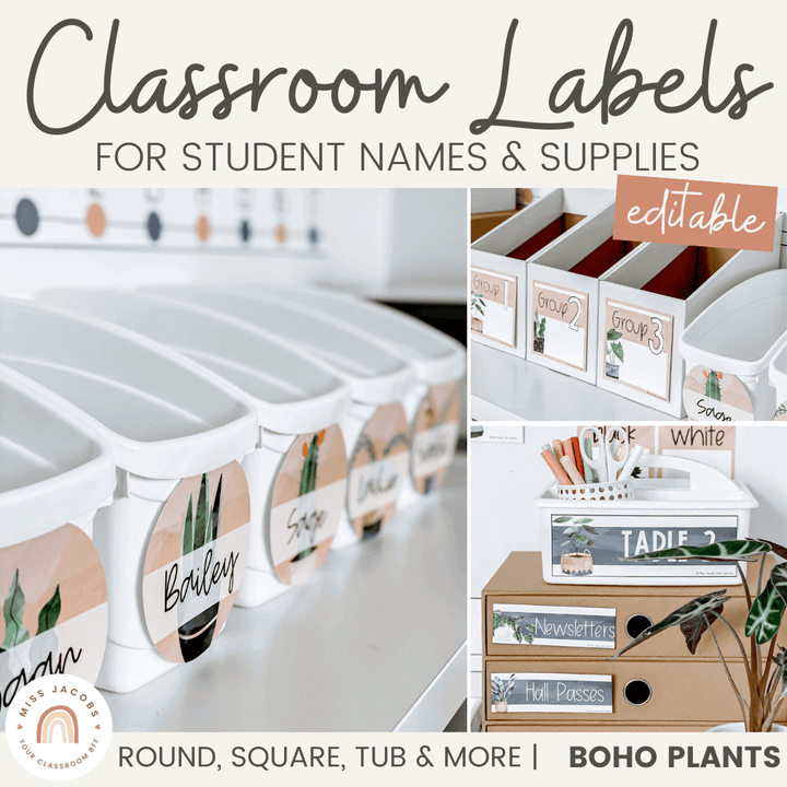 Boho Plants Classroom Decor - Miss Jacobs Little Learners