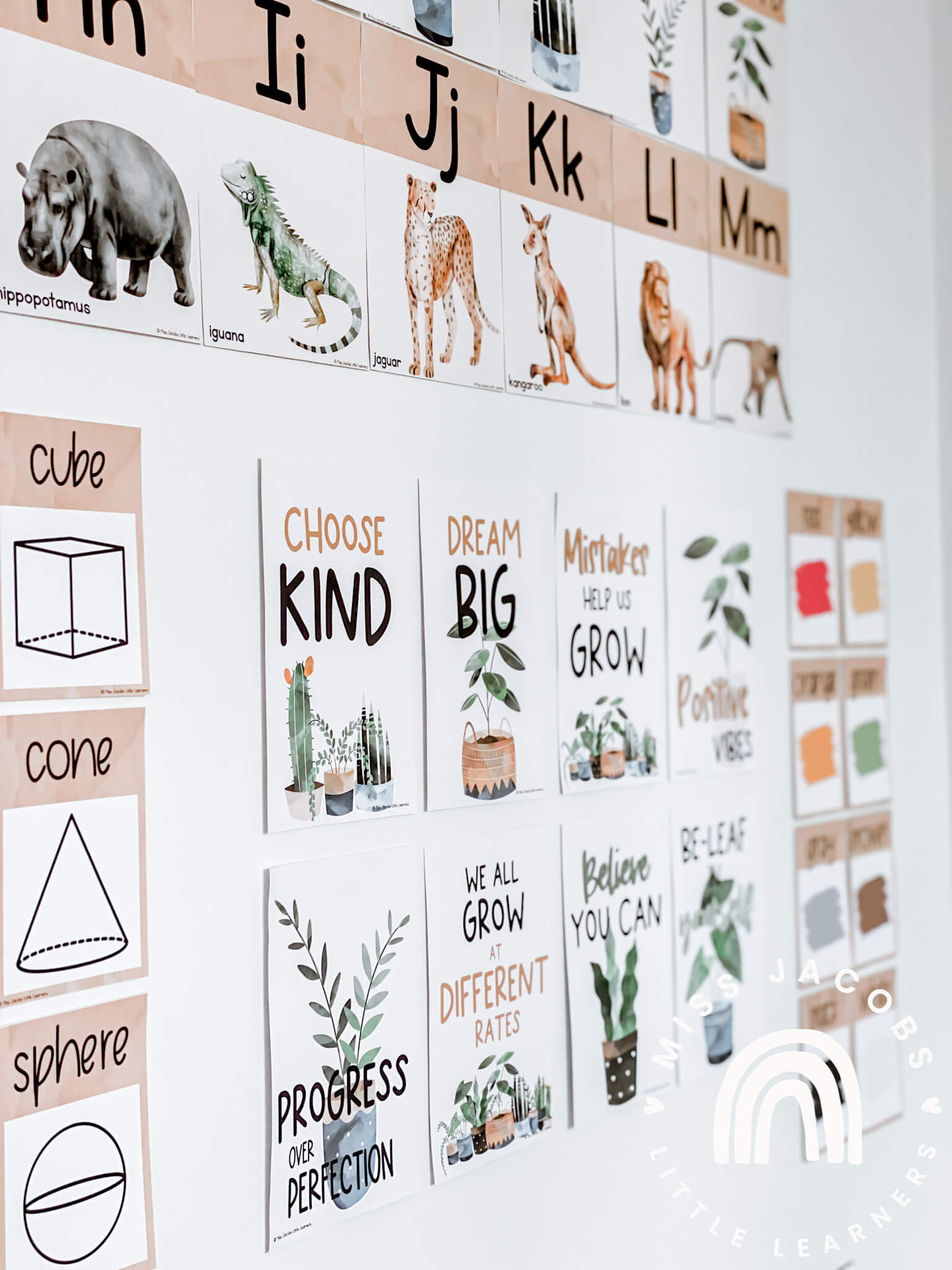 Inspirational Classroom Posters - Boho Plants Decor