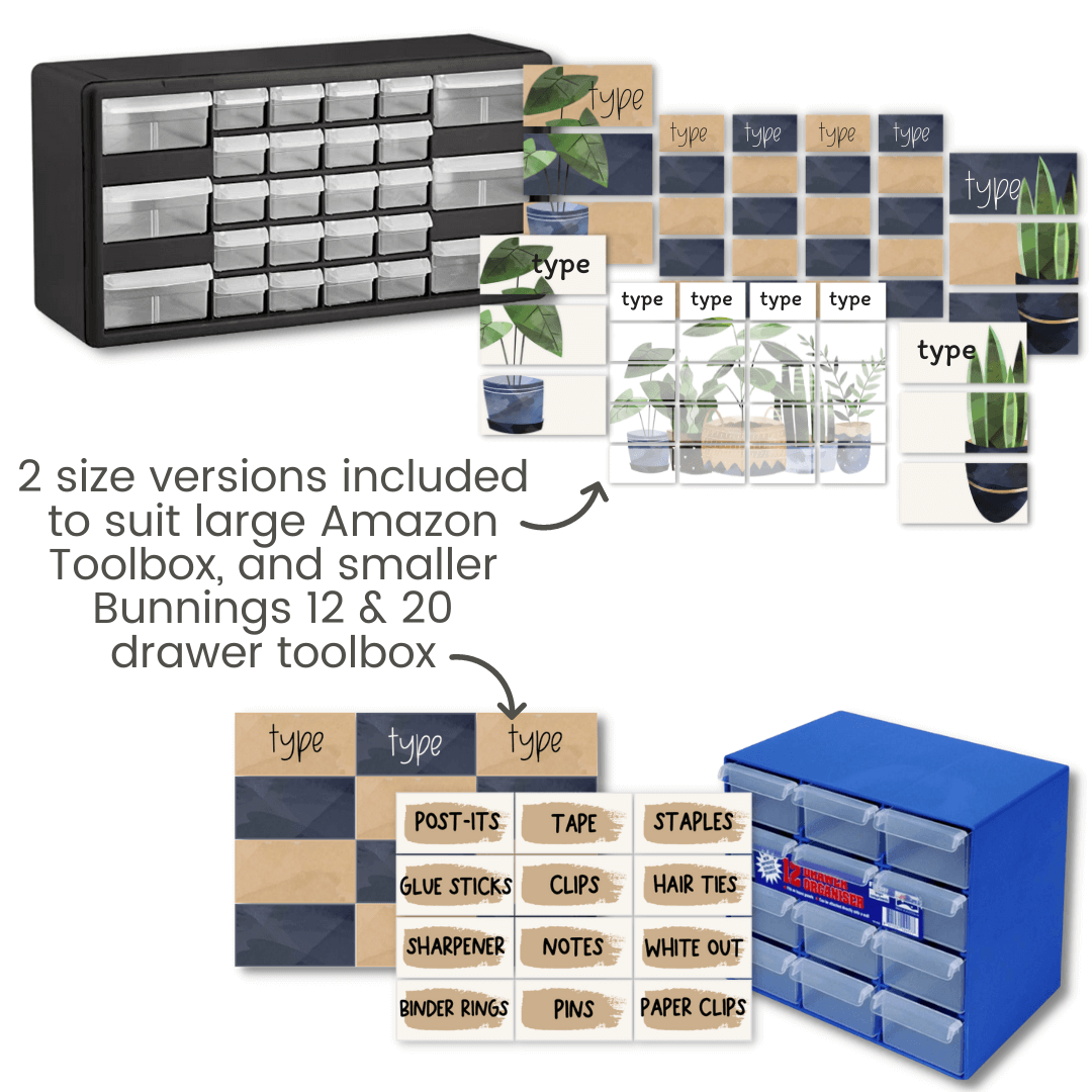 Teacher Toolbox Labels - Boho Plants Classroom Decor