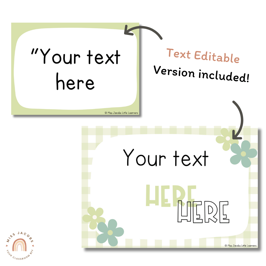 Modern Growth Mindset Display | Daisy Gingham Pastels Classroom Decor ...