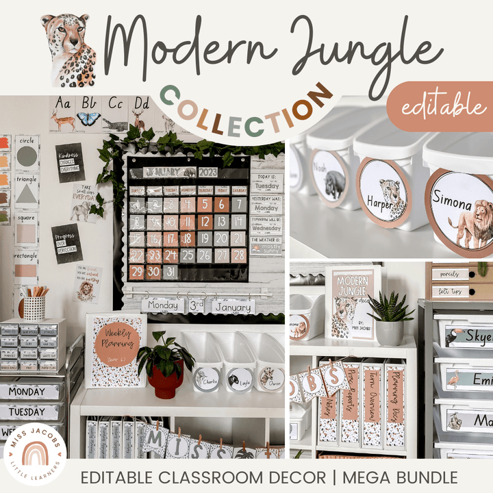 Modern Jungle Classroom Theme - Miss Jacobs Little Learners - Miss ...