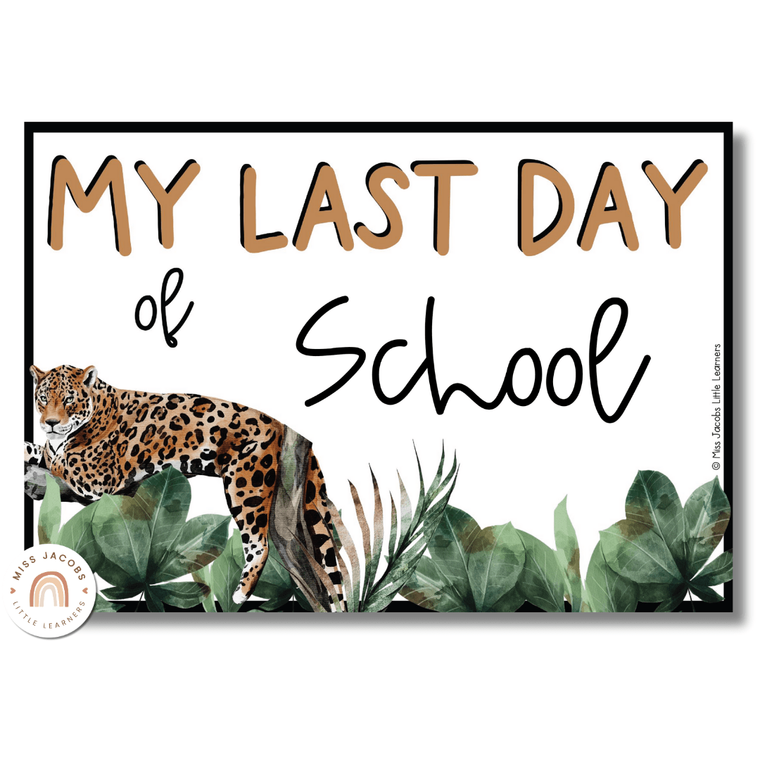 First Day of School Sign | Modern Jungle