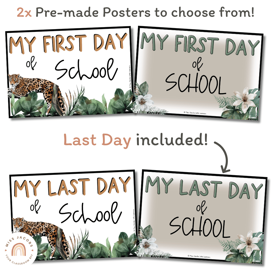 First Day of School Sign | Modern Jungle