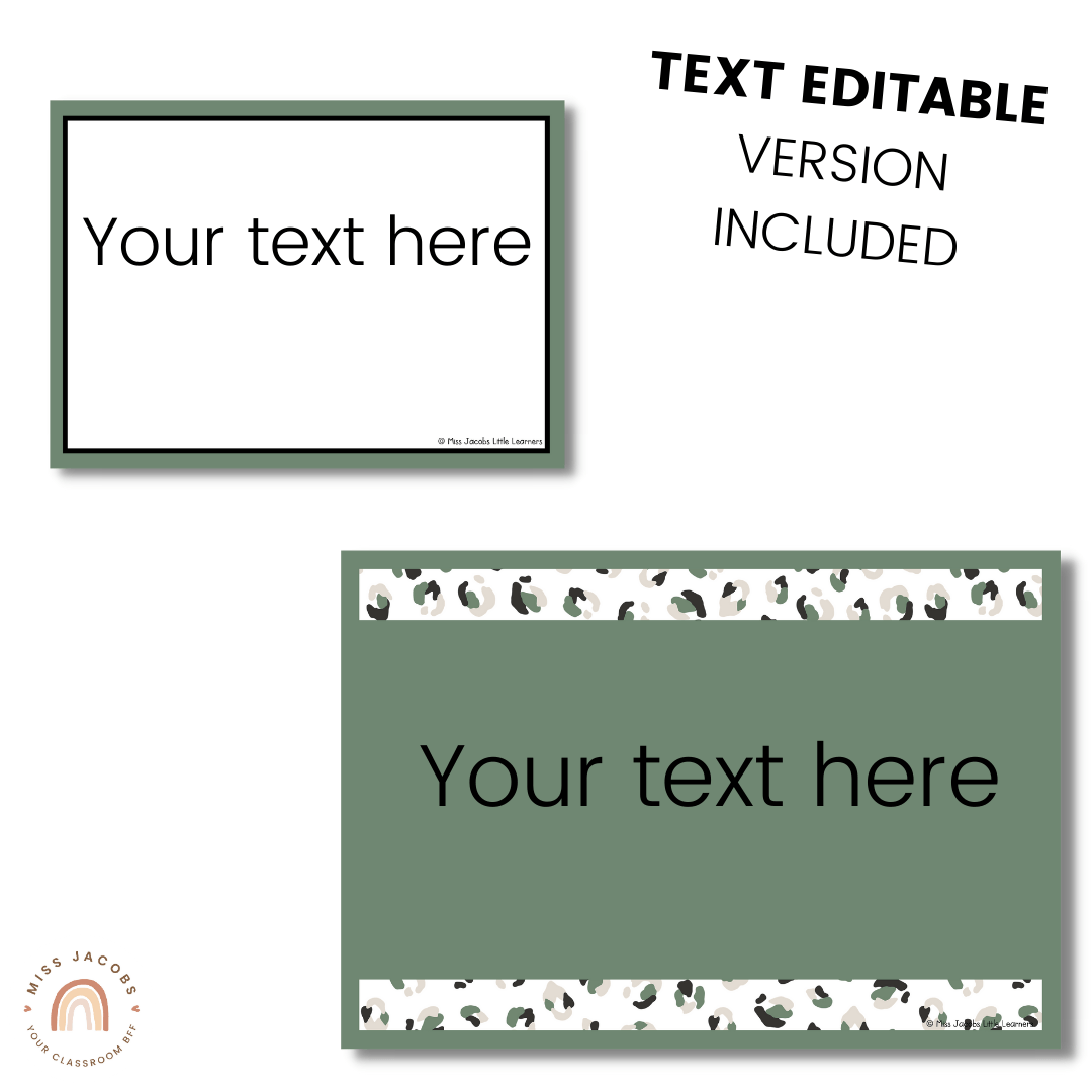 Modern Jungle Classroom Theme - Miss Jacobs Little Learners - Miss ...