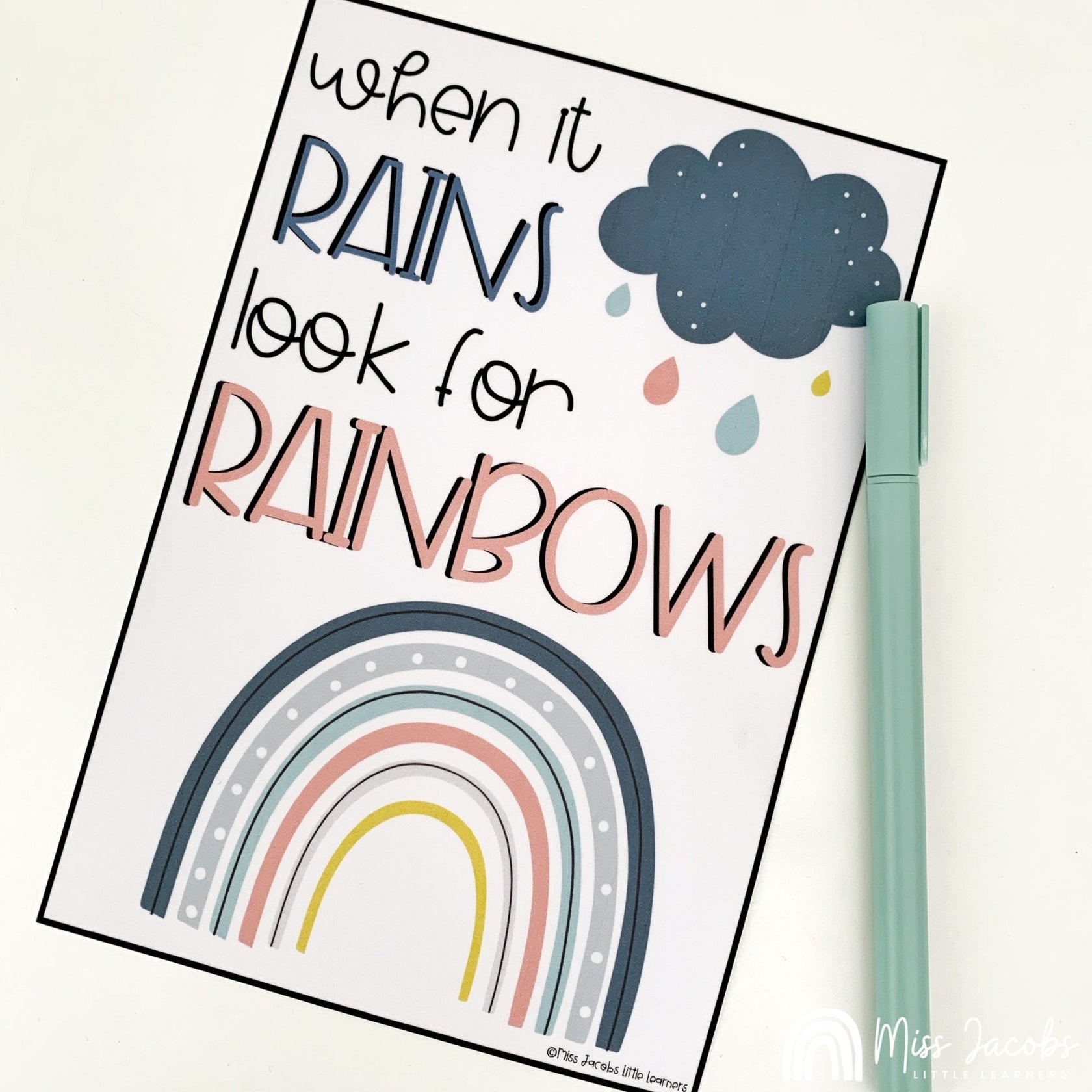 Modern Rainbow Classroom Decor Bundle | Calm Colors | EDITABLE - Miss ...