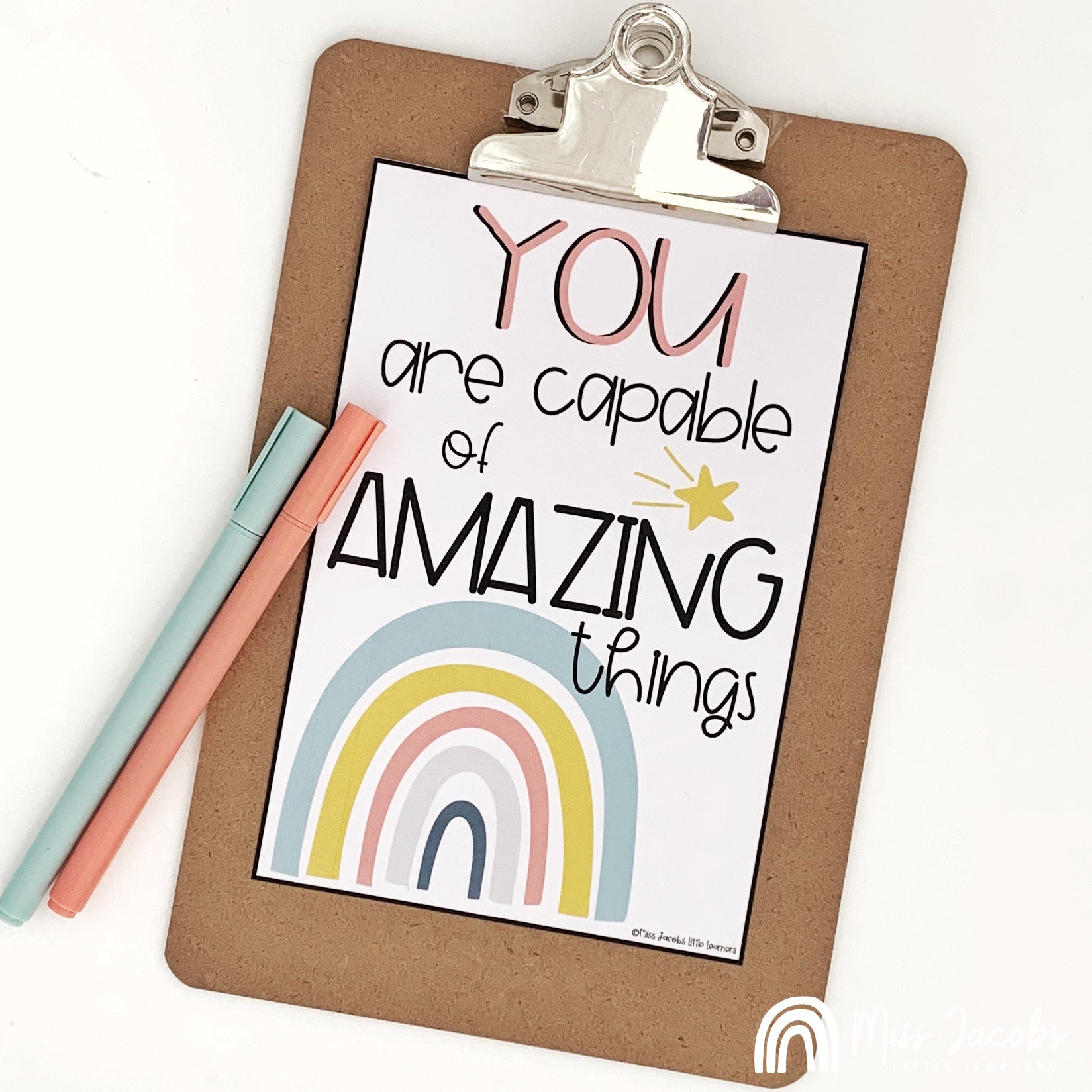 Modern Rainbow Classroom Decor Bundle | Calm Colors | EDITABLE - Miss ...