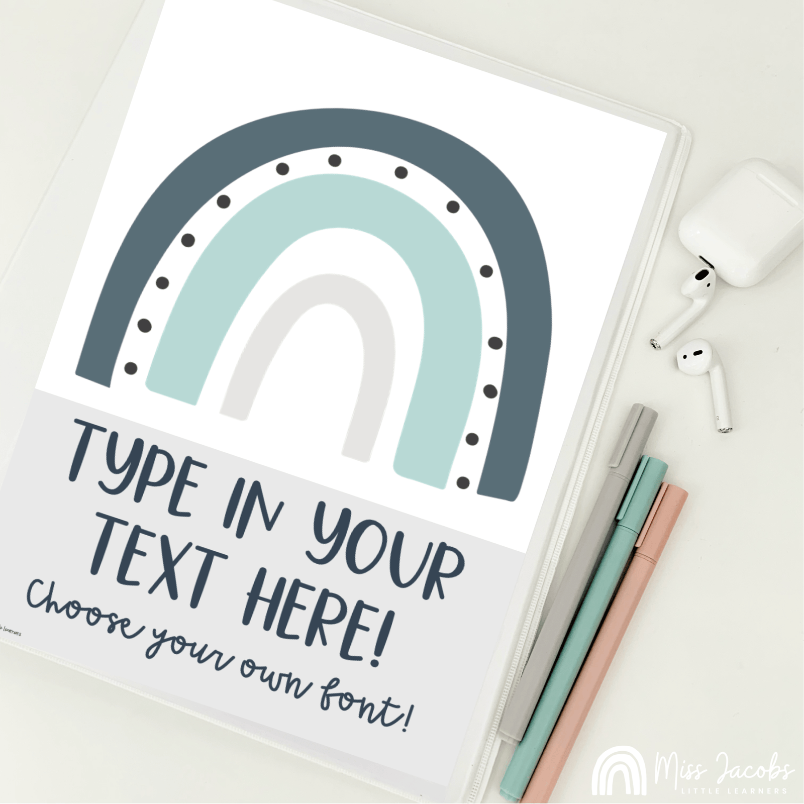 Rainbow Calm Colors Classroom Decor - Miss Jacobs Little Learners