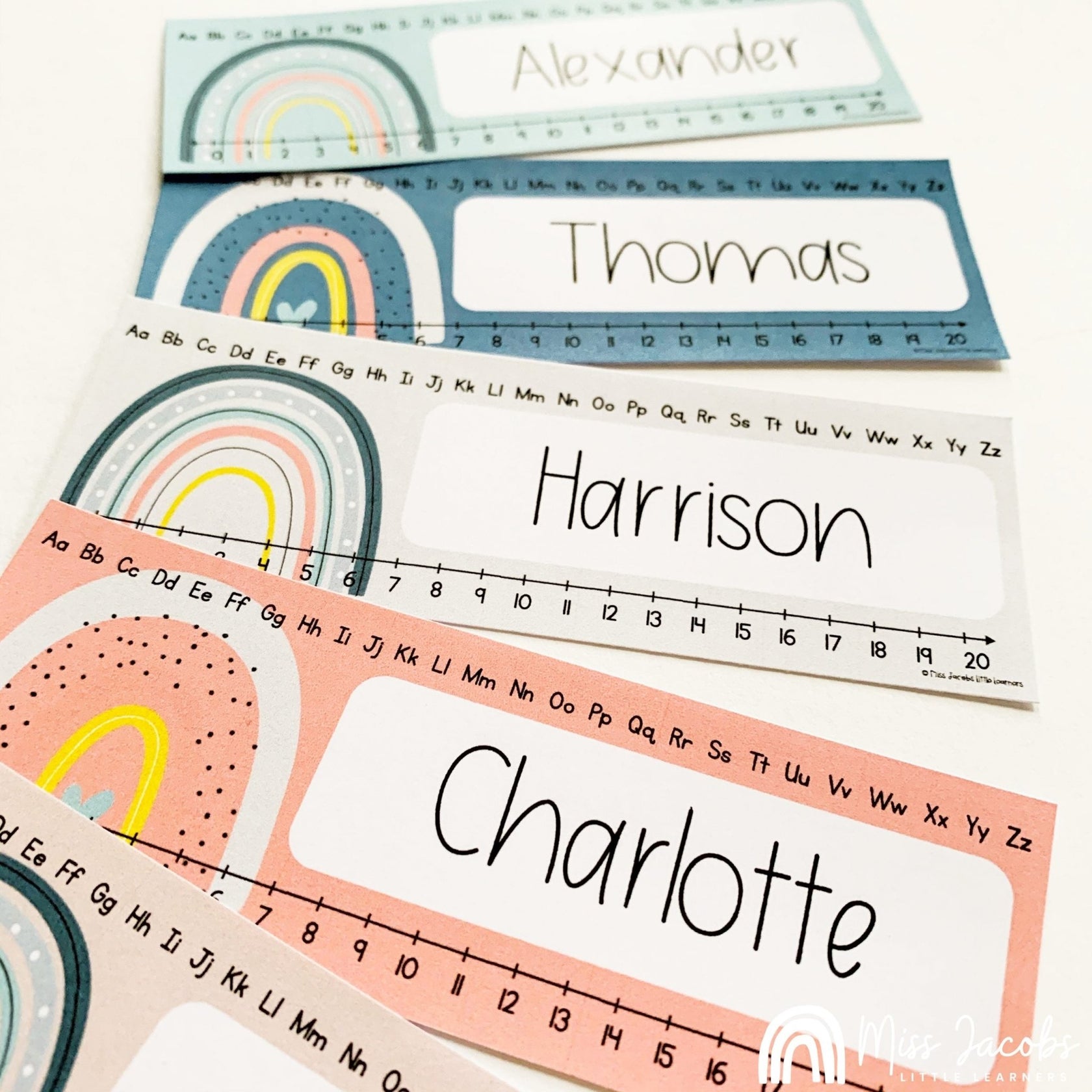 Rainbow Calm Colors Classroom Decor - Miss Jacobs Little Learners