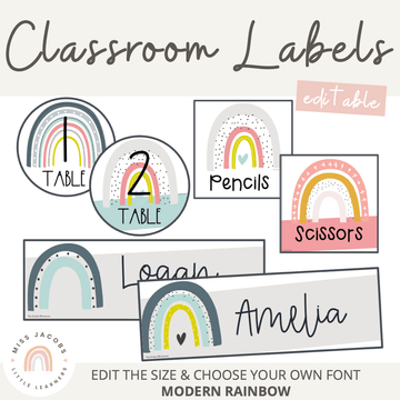 Modern Rainbow Theme - Miss Jacobs Little Learners - Miss Jacobs Little ...
