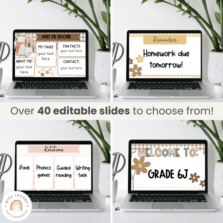 Daisy Gingham Neutrals Theme - Miss Jacobs Little Learners - Miss ...